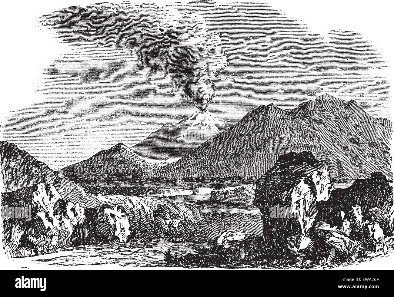 Hekla eruption Stock Vector Images - Alamy