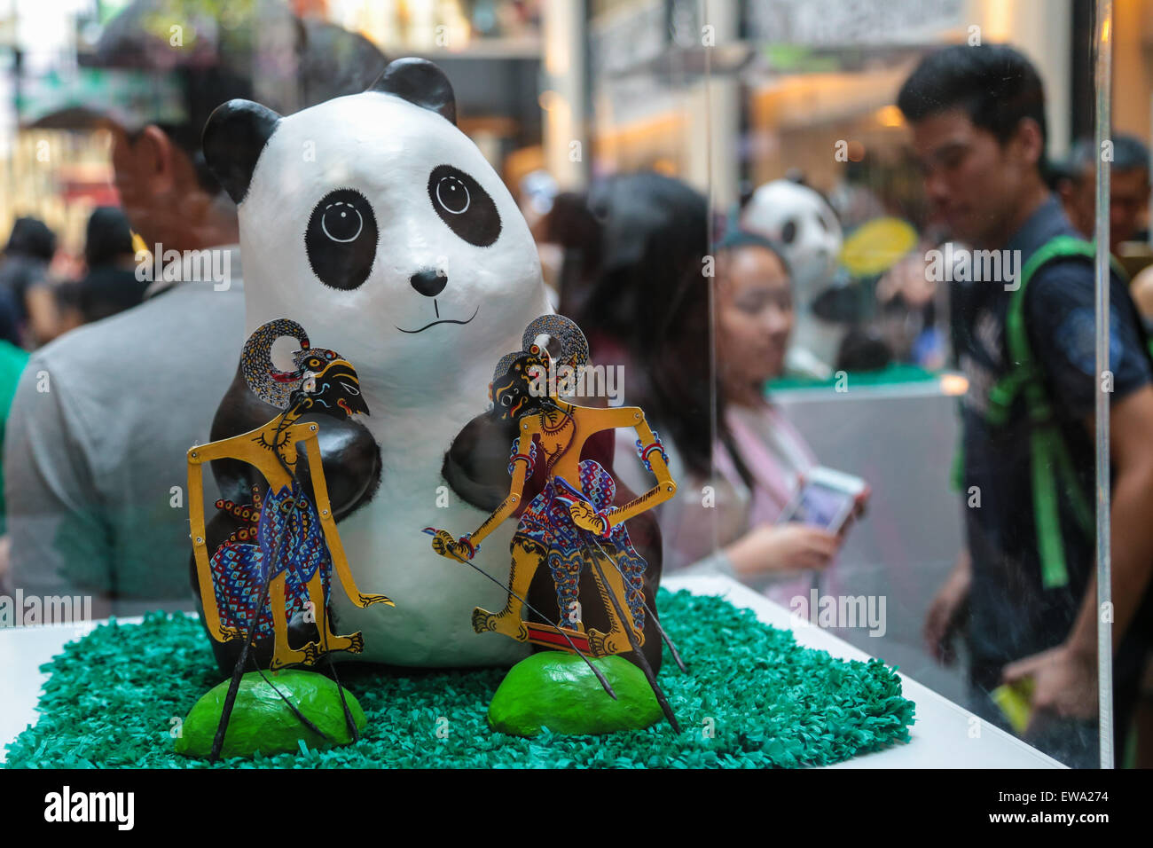 Mache panda with shadow puppets at 1600 Pandas campaign by WWF at ...