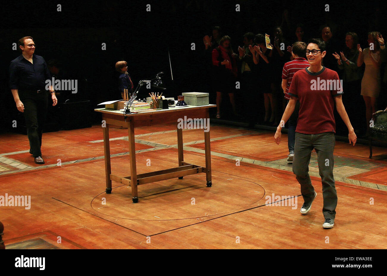 Opening night for Fun Home at the Circle in the Square Theatre ...