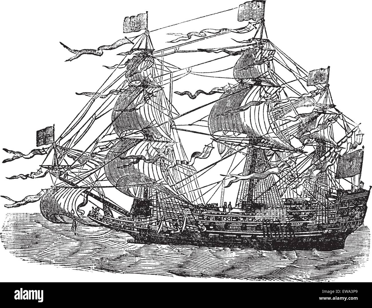British ship drawing hi-res stock photography and images - Alamy