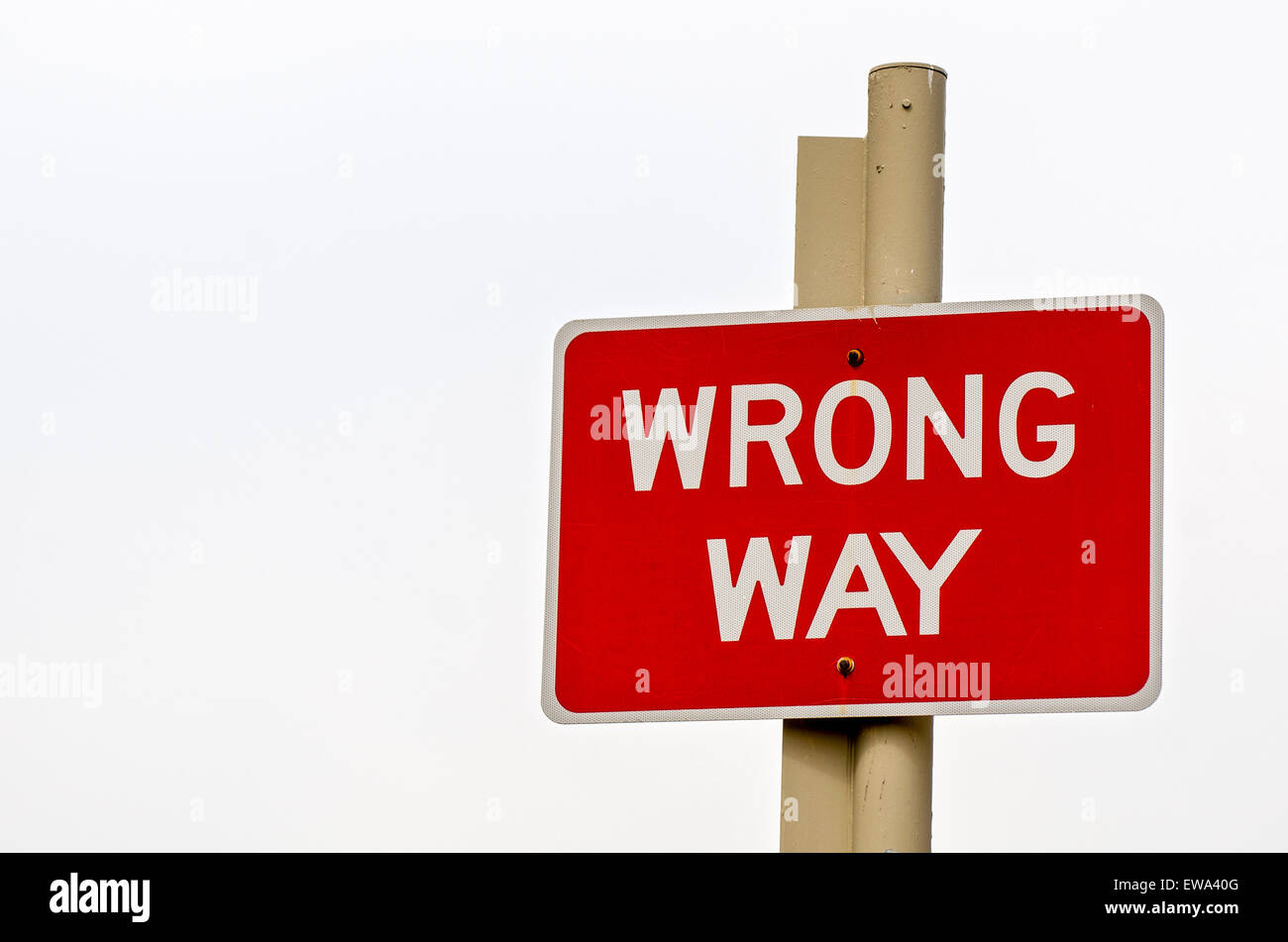 Wrong way sign hi-res stock photography and images - Alamy
