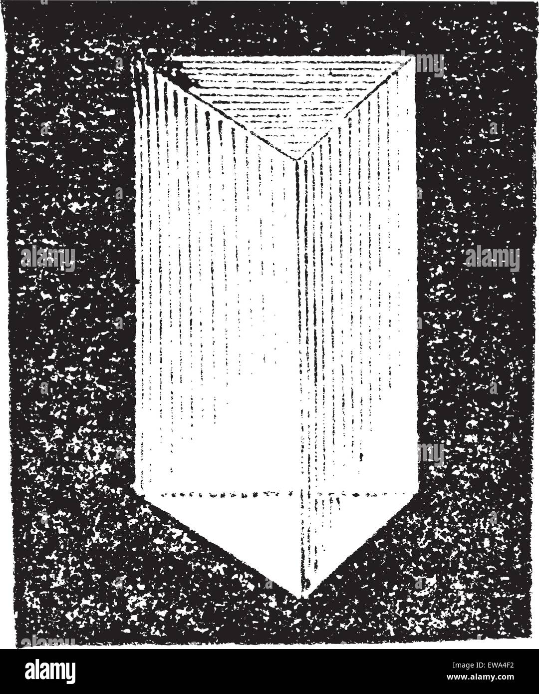 Optical prism, vintage engraving. Old engraved illustration of Optical ...