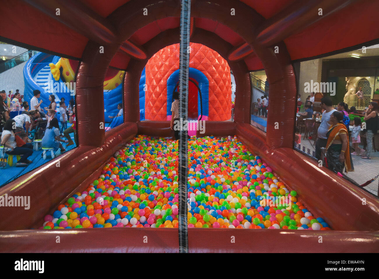 Ball pit, one of the fun activity at the Spongebob promotion activity ...