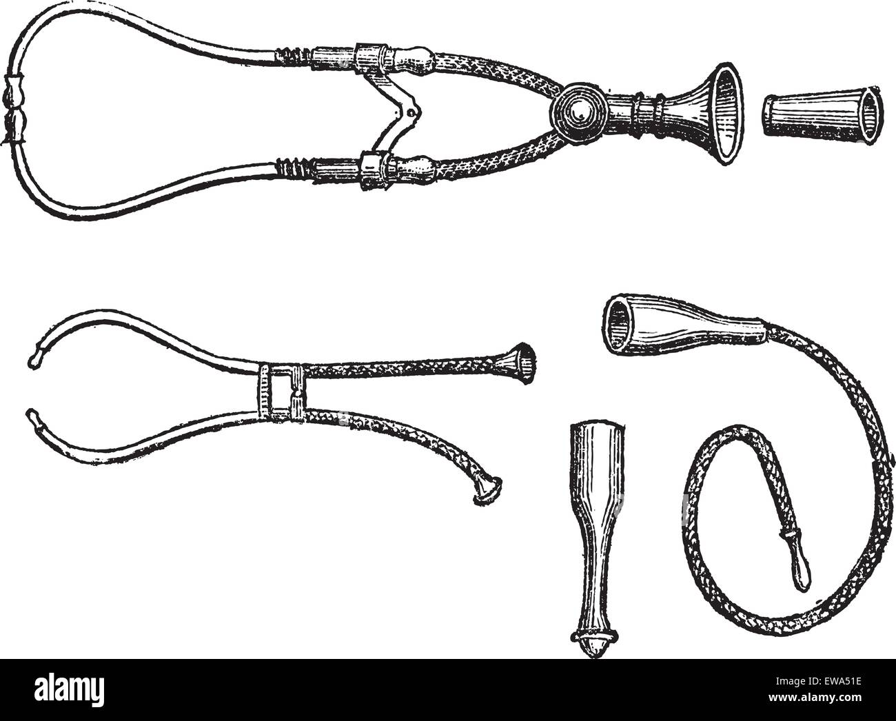 Stethoscope cut out black isolated Stock Vector Images - Alamy