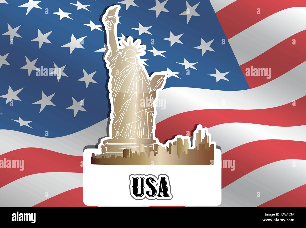 USA, United States of America, American Flag, Statue of Liberty, New ...