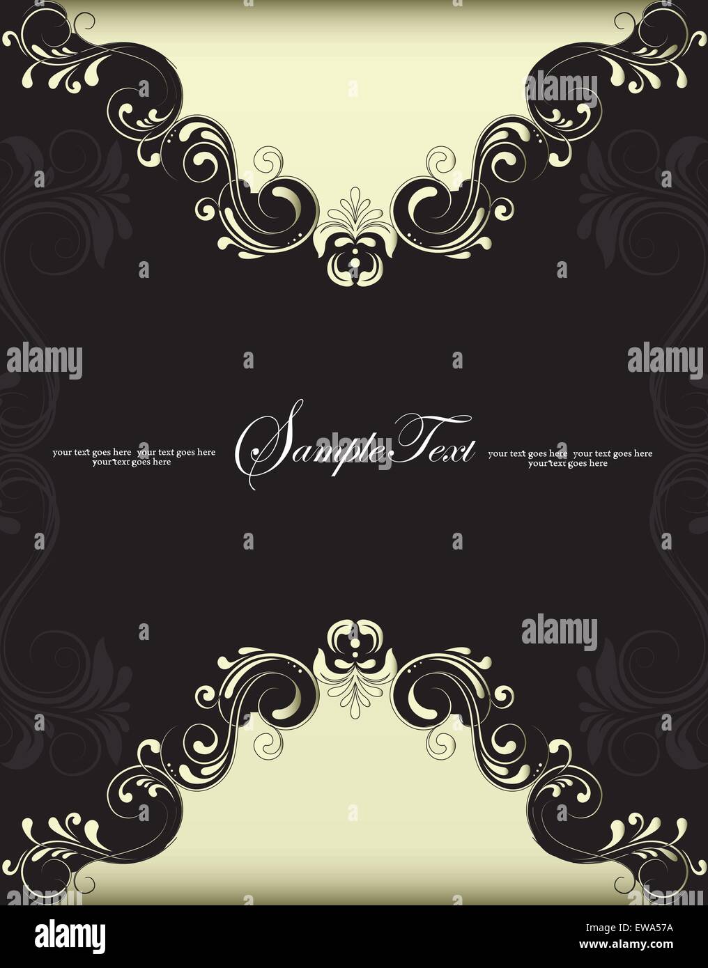Abstract floral invitation card Stock Vector Image & Art - Alamy