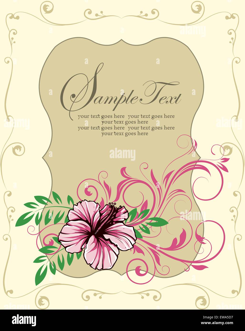 Gumamela flower Stock Vector Images - Alamy