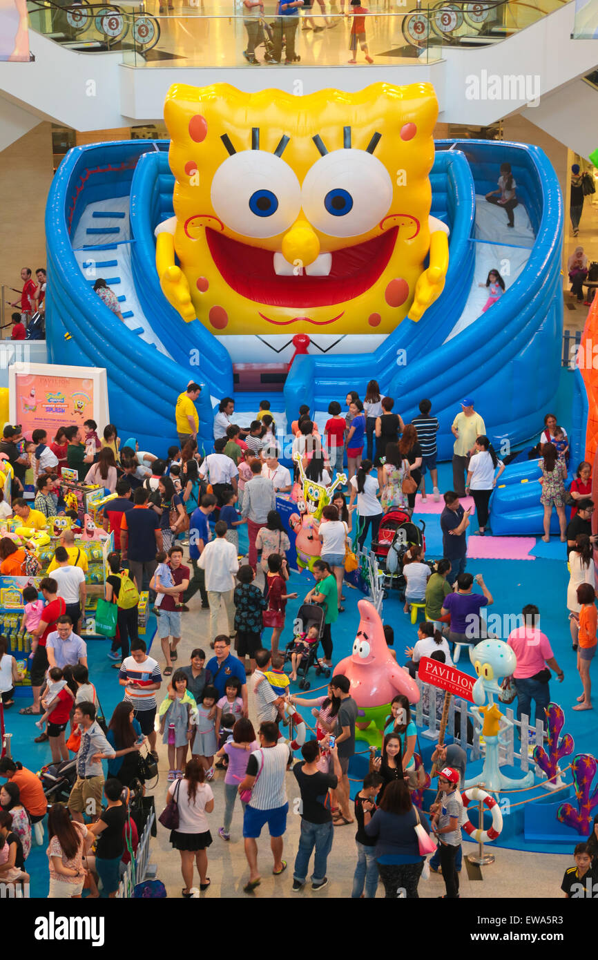 Crowd at the Spongebob promotion ground at Pavillion Shopping mall ...