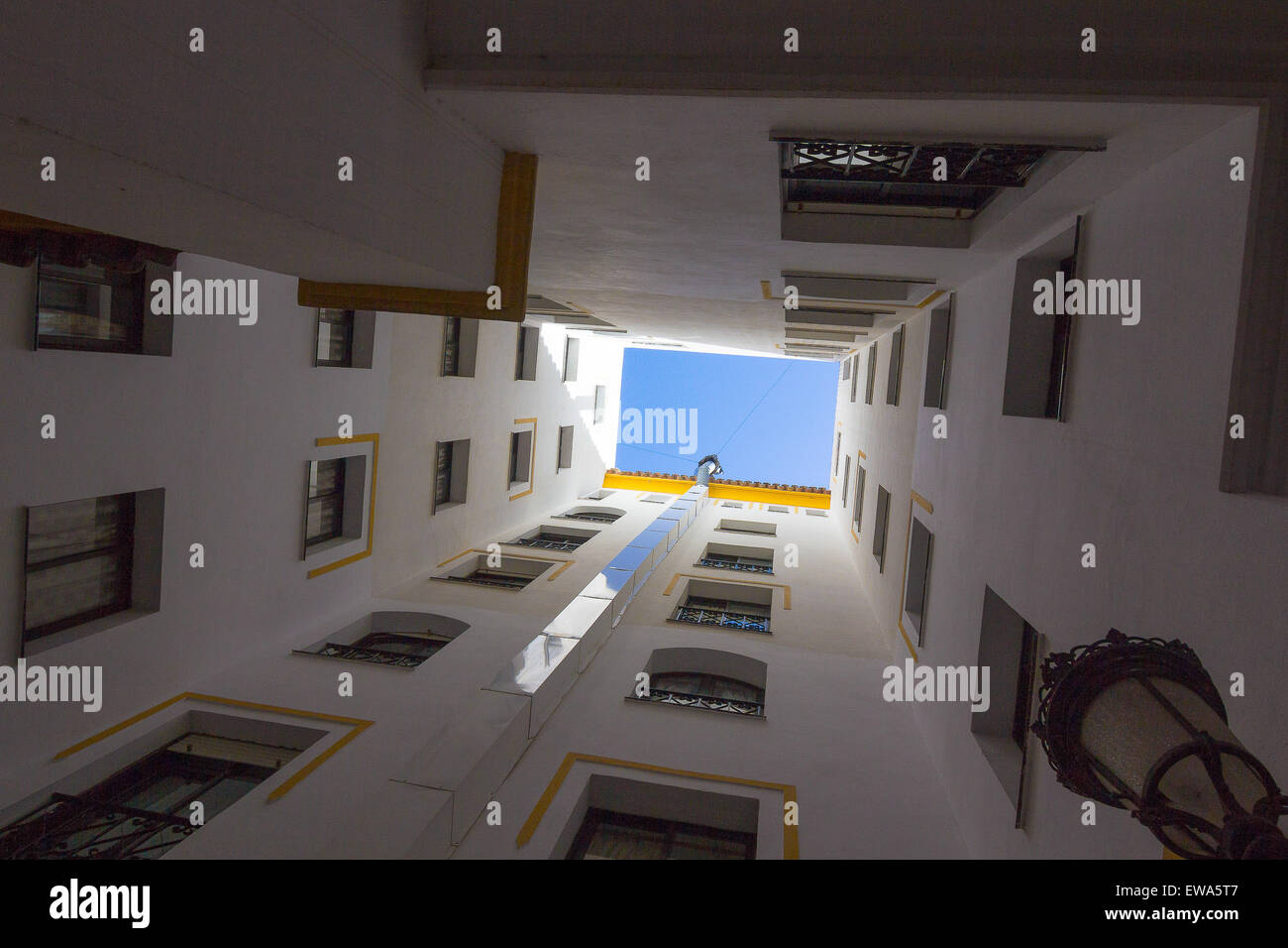 beautiful perspective architecture white building with blue sky Stock ...