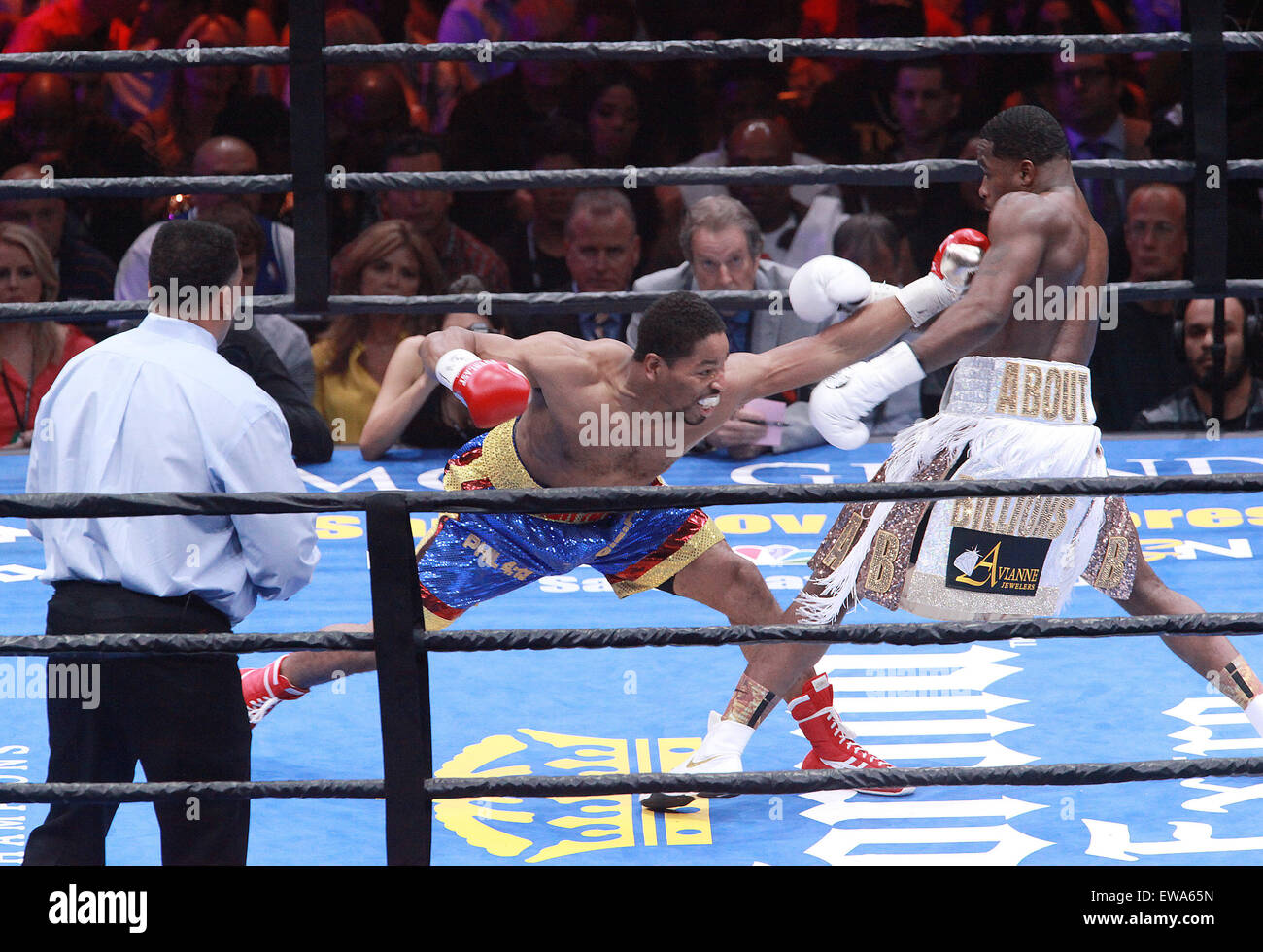 Las Vegas, Nevada, USA. 20th June, 2015. Boxers Shawn Porter and Adrien ...