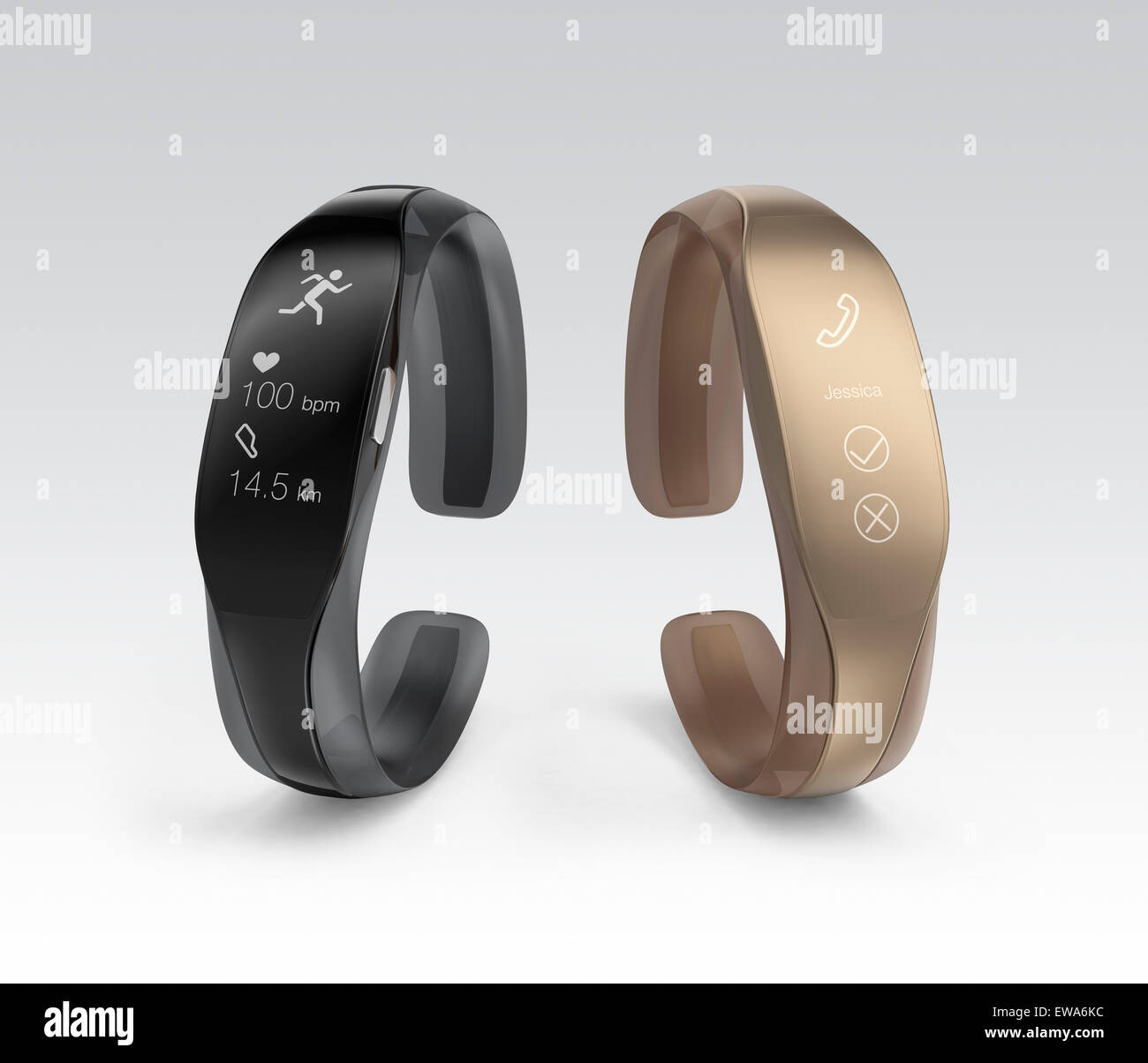 Stylish smart bands isolated on gray background. Original design ...