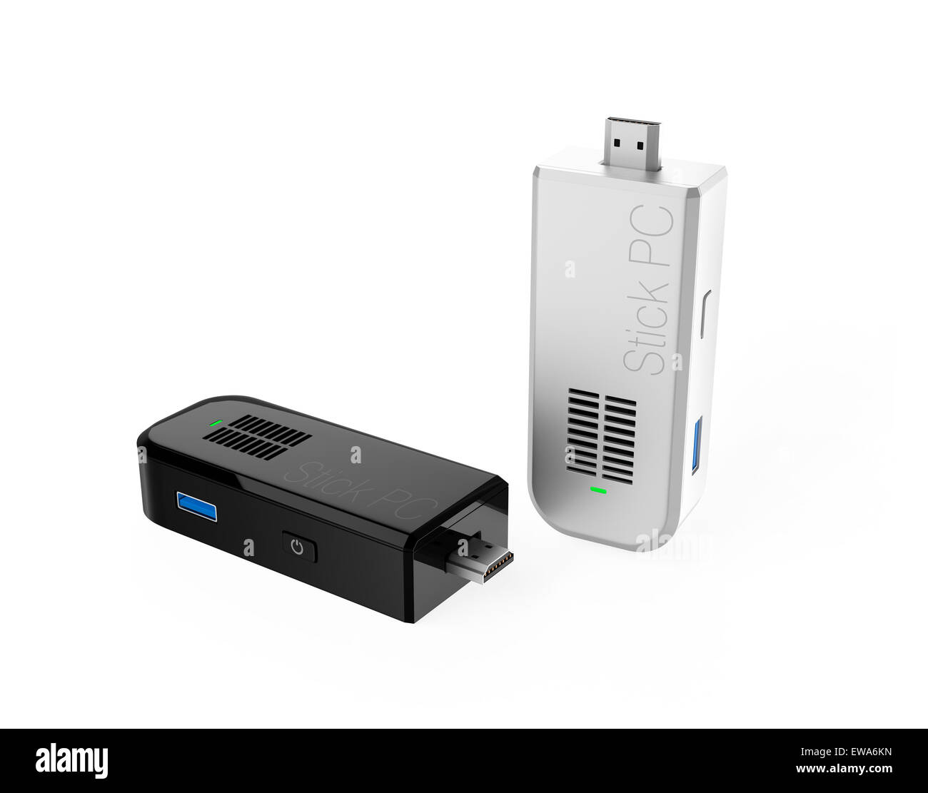 Compact stick-type computers isolated on white background Stock Photo ...