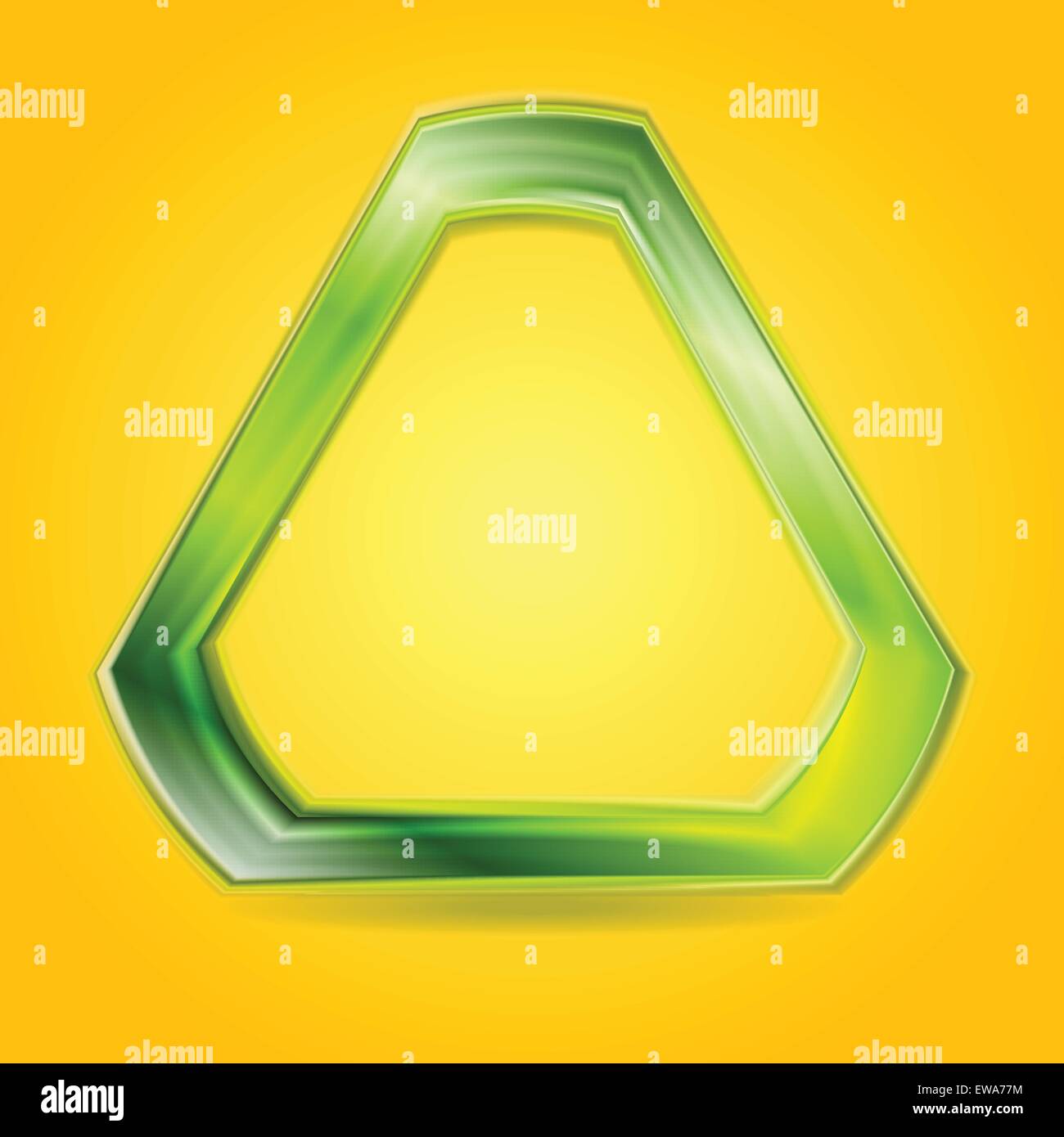 Bright green glowing triangle concept logo. Vector design Stock Vector ...