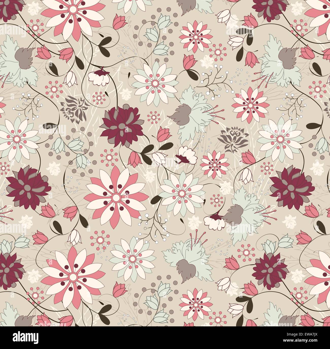 Vintage background with ornate elegant retro abstract floral design ...