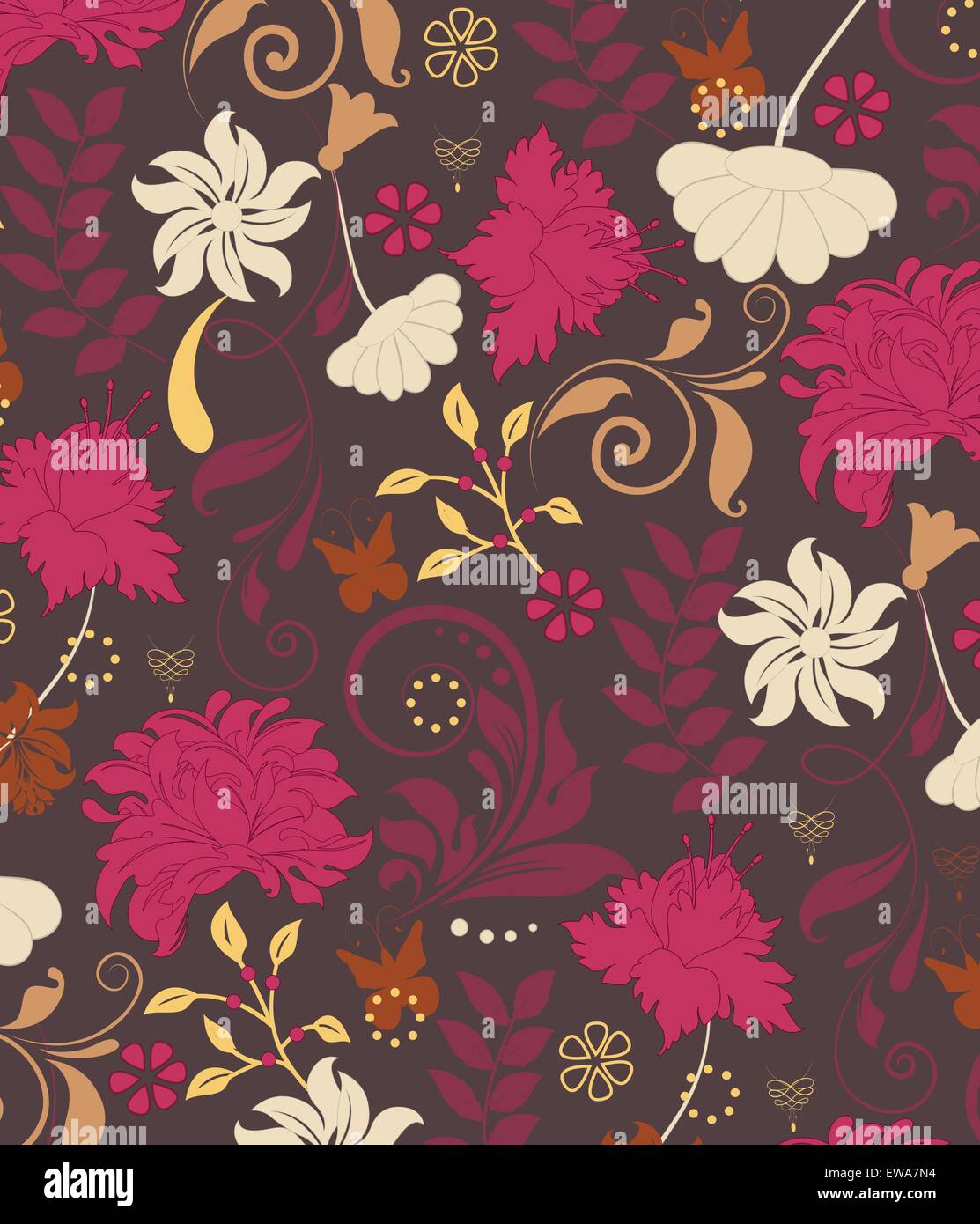 Vintage background with ornate elegant retro abstract floral design ...