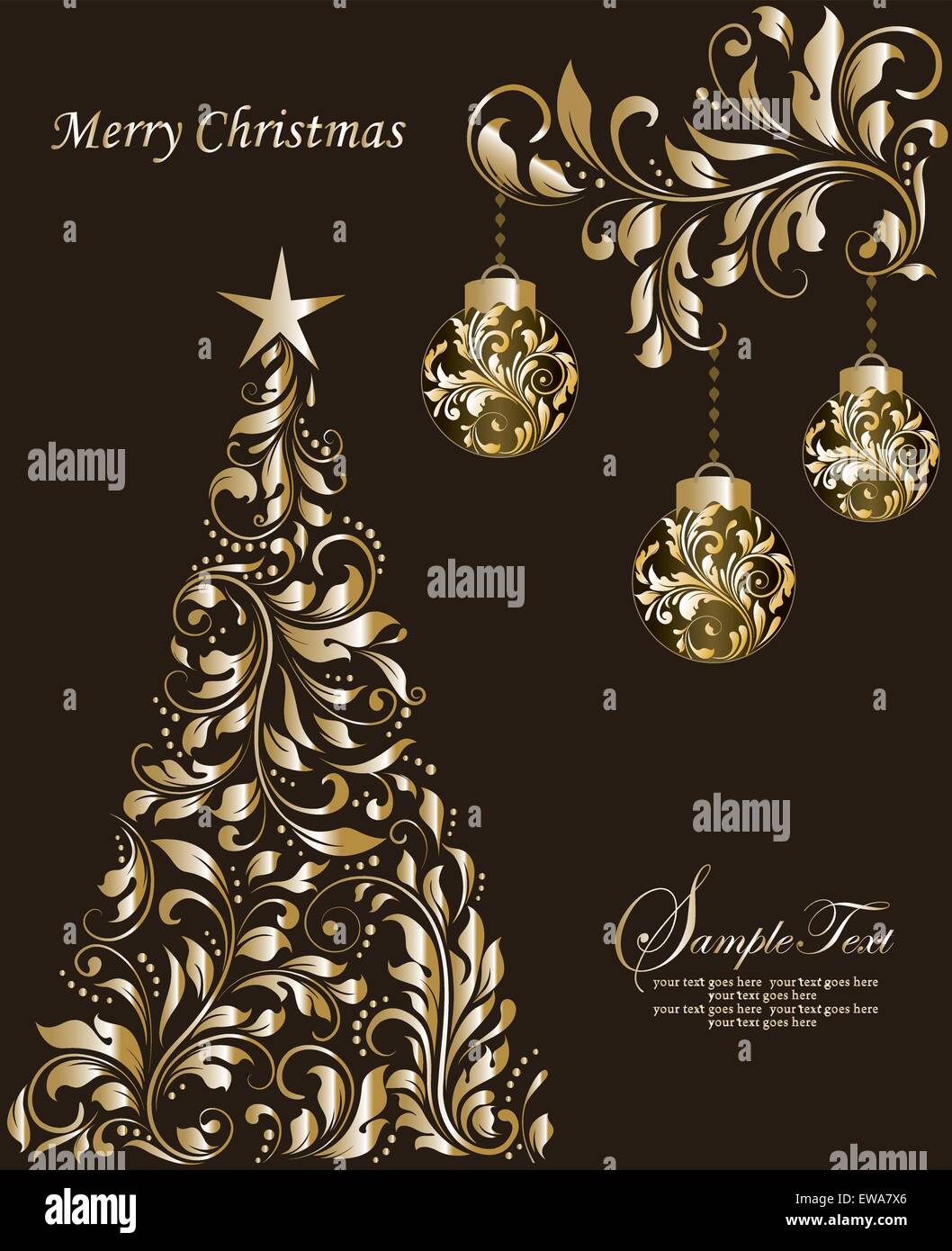 Stylish christmas dinner Stock Vector Images - Alamy