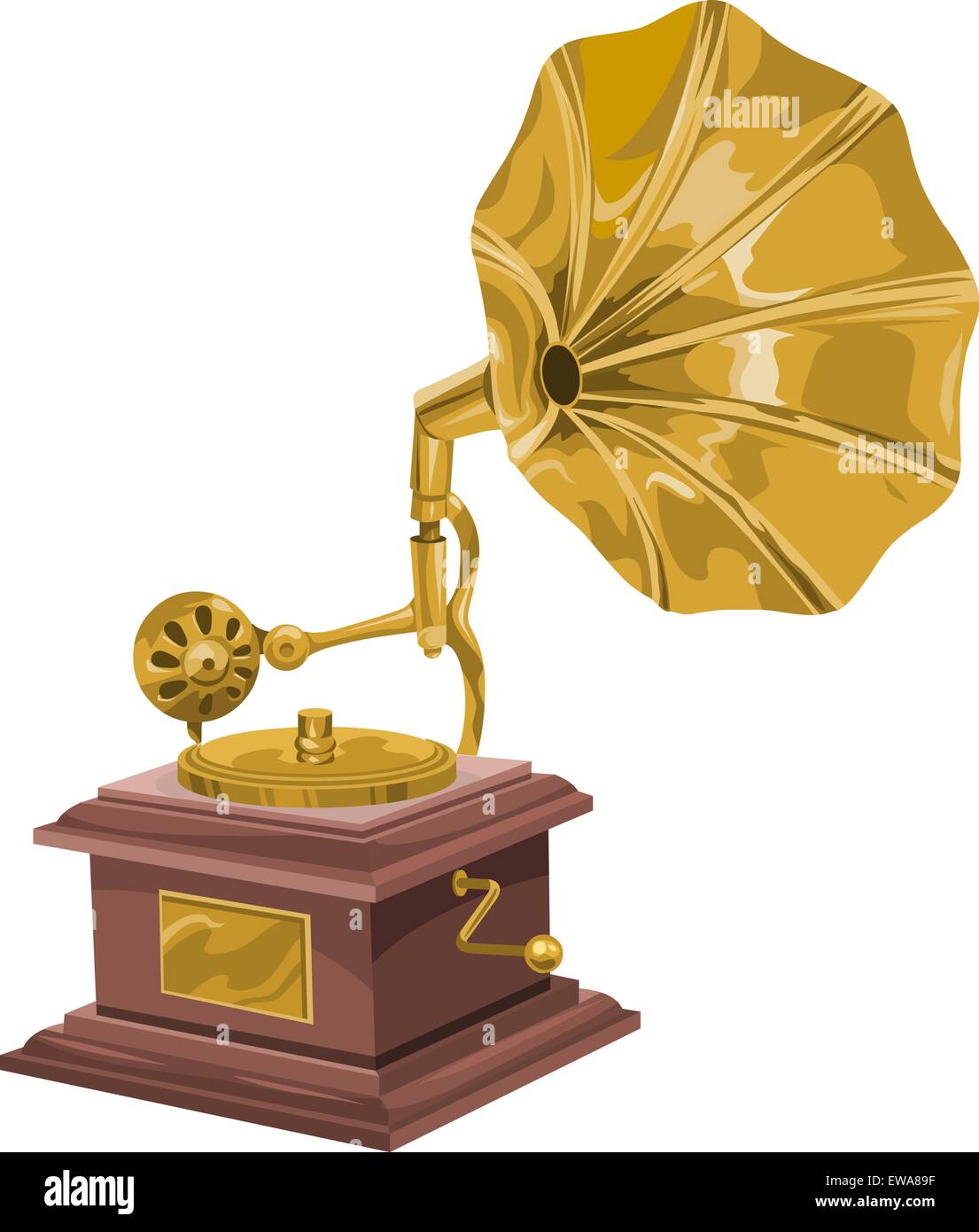 Vector illustration of gramophone Stock Vector Image & Art - Alamy