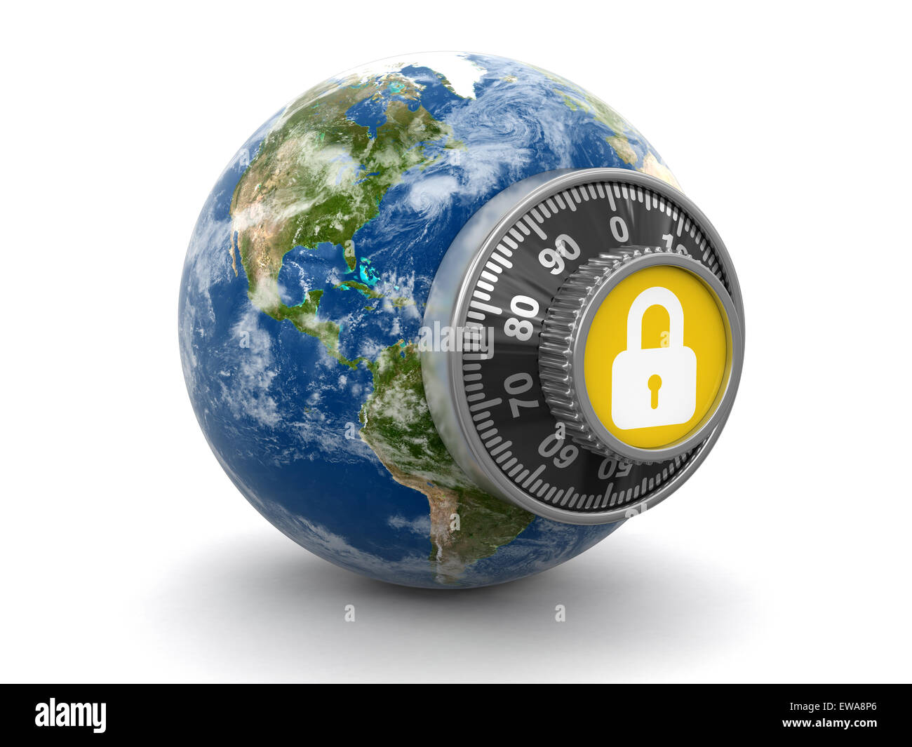 World protection. Image with clipping path Stock Photo - Alamy