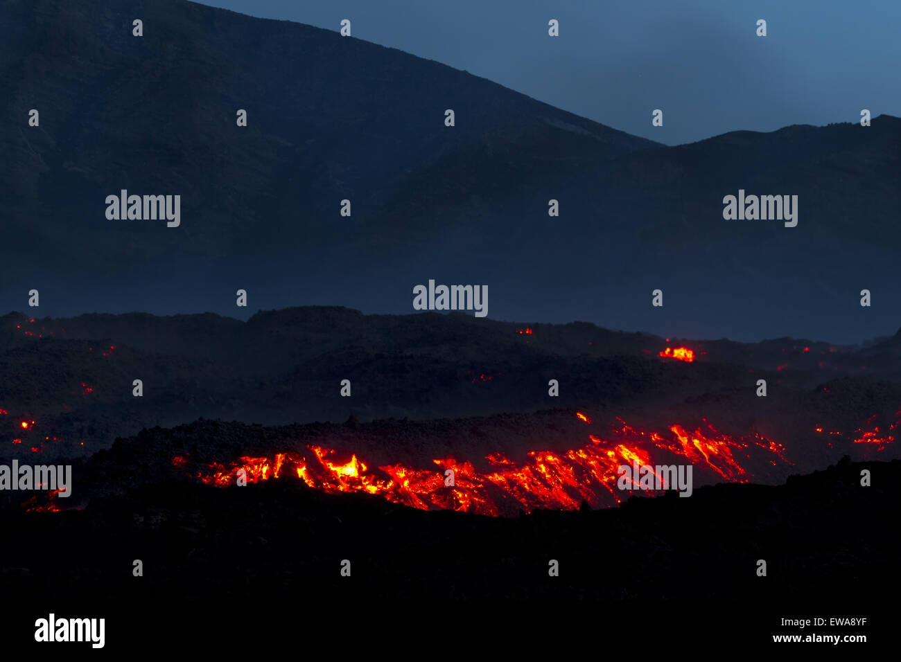 Lava field of night Stock Photo - Alamy