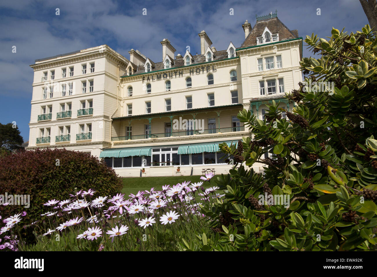Historic Falmouth Hotel, Falmouth, Cornwall, England, UK Stock Photo ...