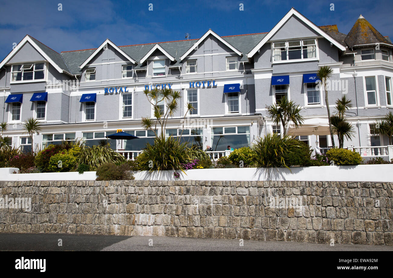 Historic Royal Duchy Hotel, Falmouth, Cornwall, England, UK Stock Photo ...