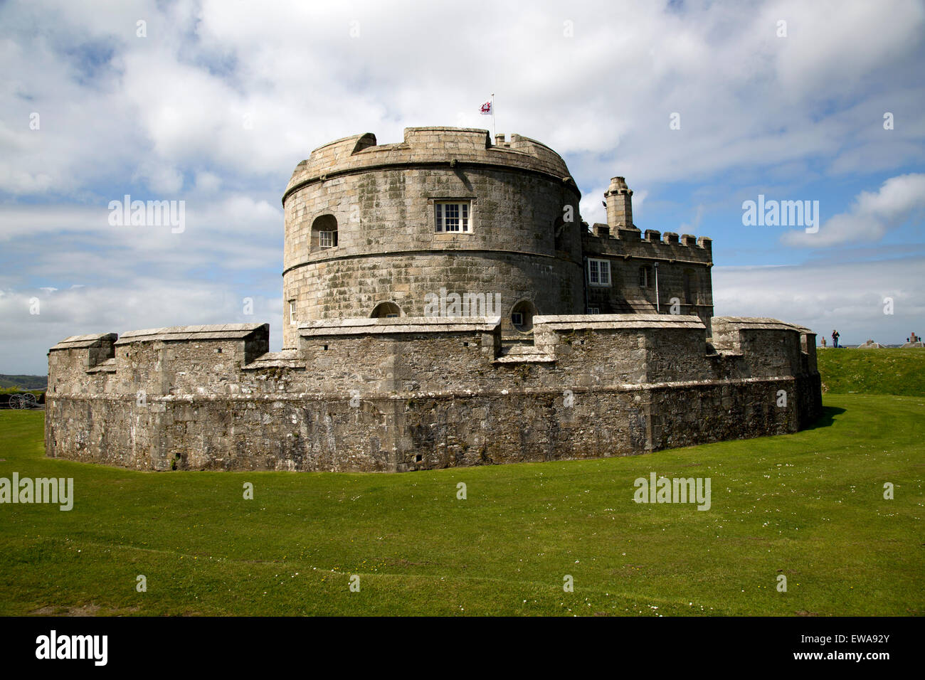Historic buildings at Pendennis Castle, Falmouth, Cornwall, England, UK ...