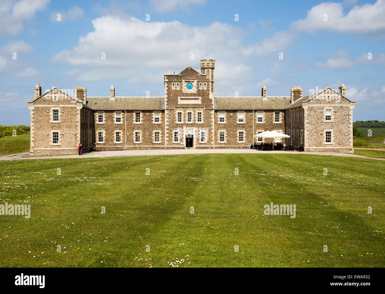 Historic barracks building at Pendennis Castle, Falmouth, Cornwall ...