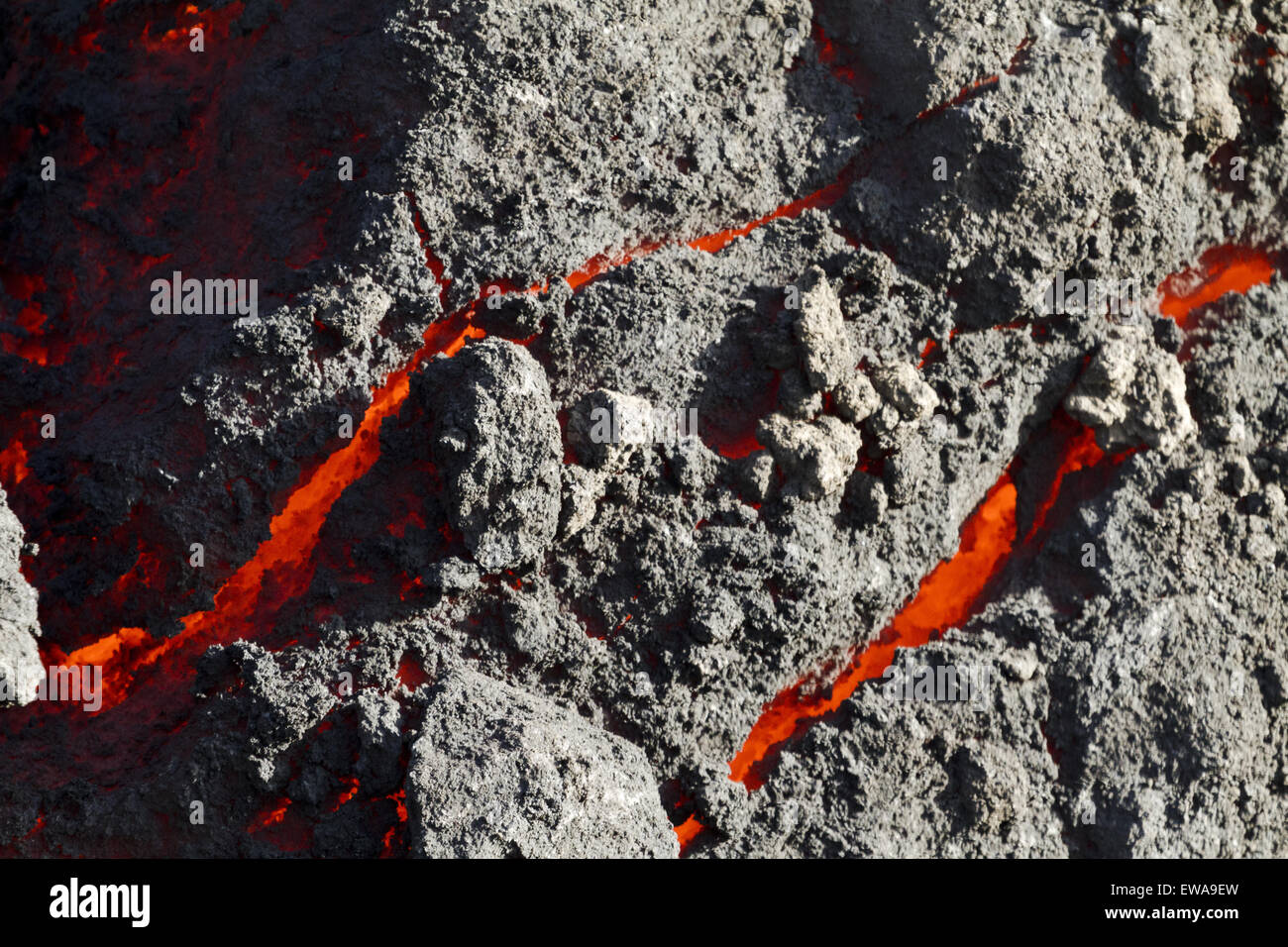 Lava flow cooling Stock Photo - Alamy