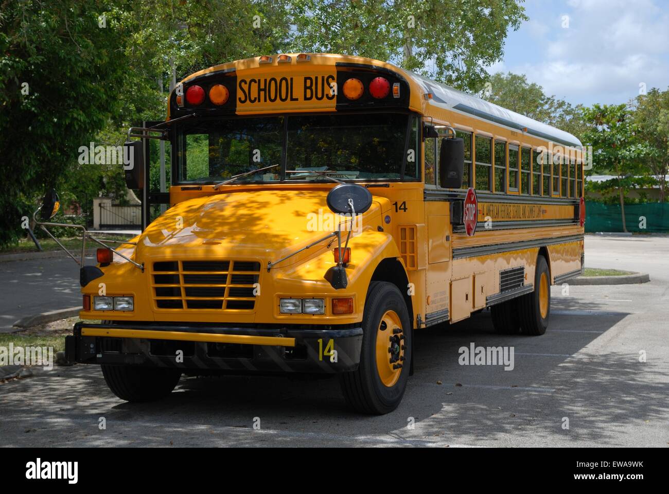Classic American yellow school bus, Florida, USA Stock Photo - Alamy