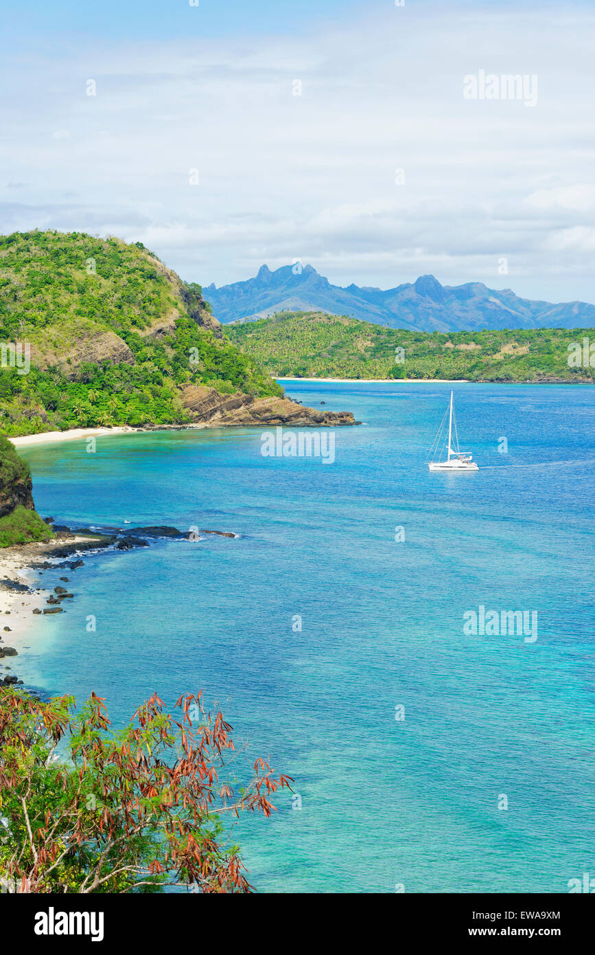 Nanuya Balavu Island, in the background Waya Island, Yasawa island ...