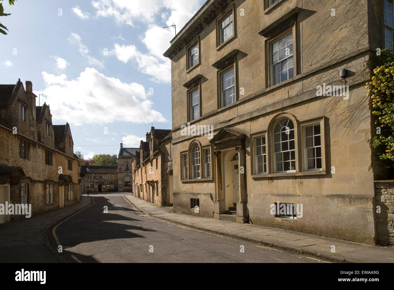 Historic buildings, Church Street, Corsham, Wiltshire, England, UK ...