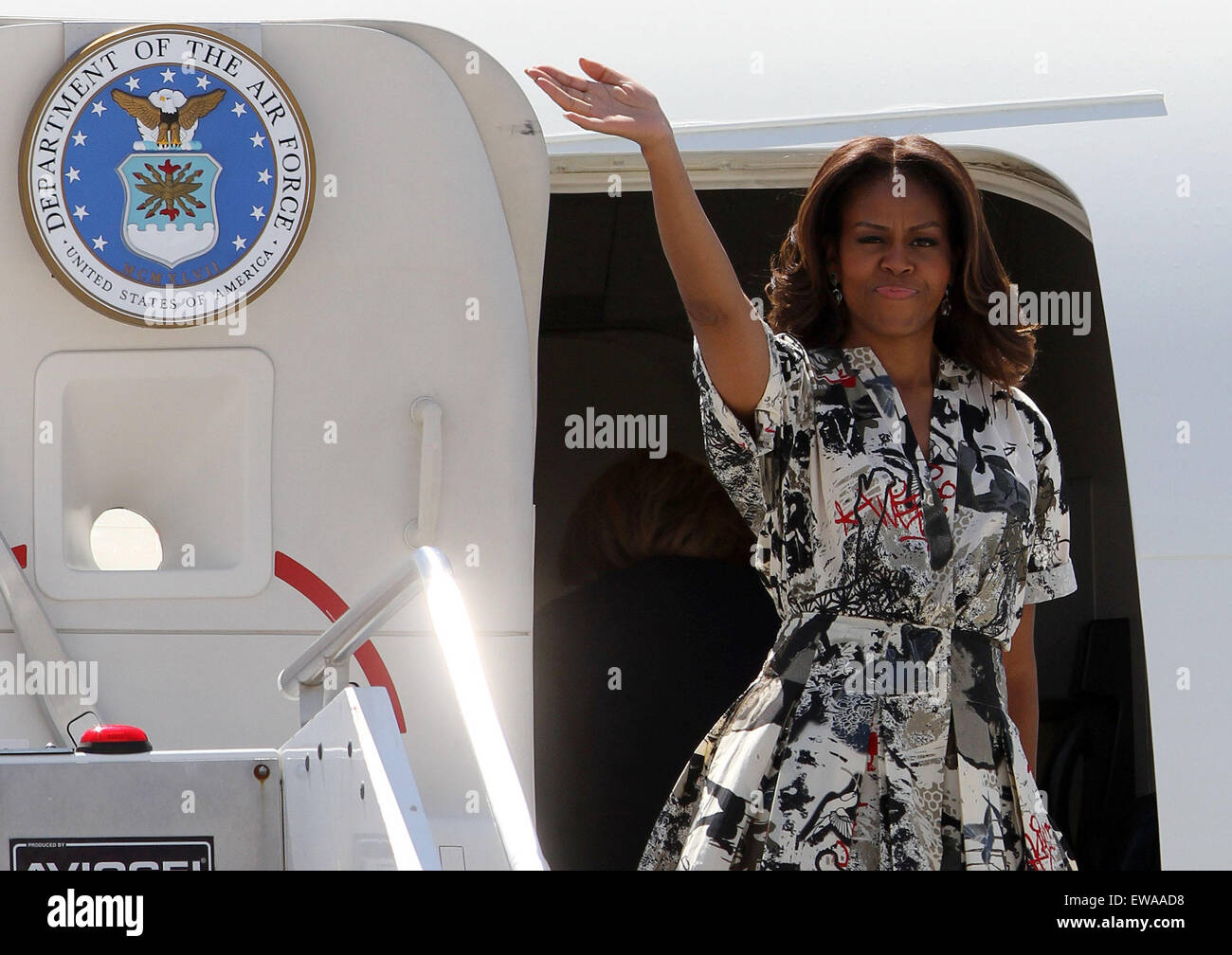 Venice, Italy. 21st June, 2015. First Lady Michelle Obama during her ...