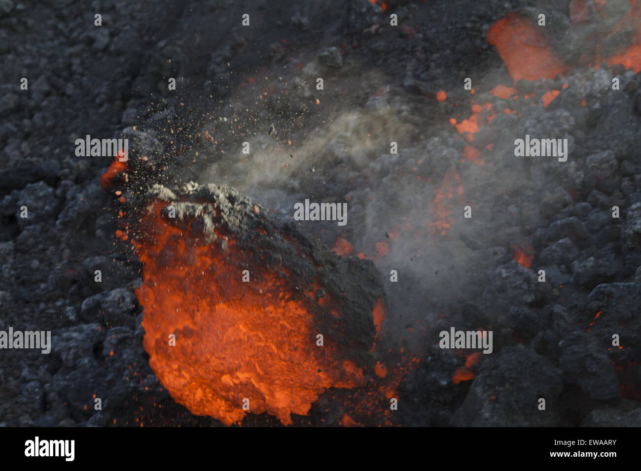 Lava fire rolling Stock Photo - Alamy