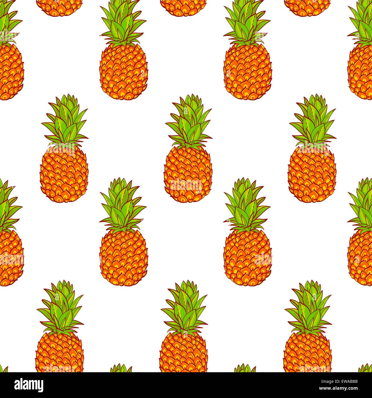 Tropical Pineapples Background Stock Vector Image & Art - Alamy