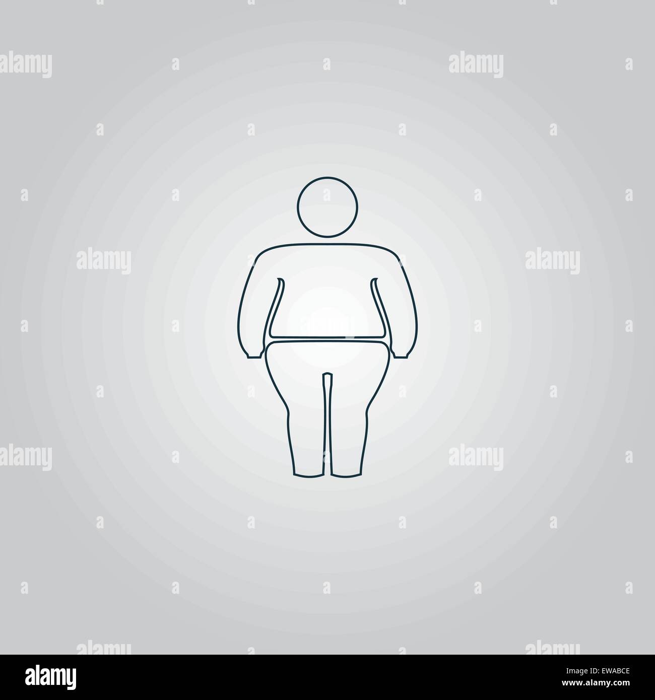 Overweight man symbol Stock Vector Image & Art - Alamy