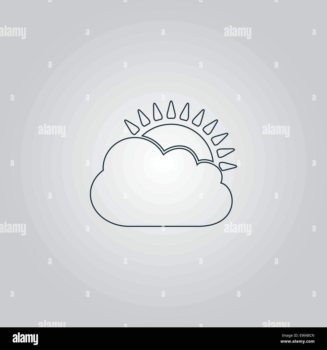 Sun cloud icon Stock Vector Image & Art - Alamy