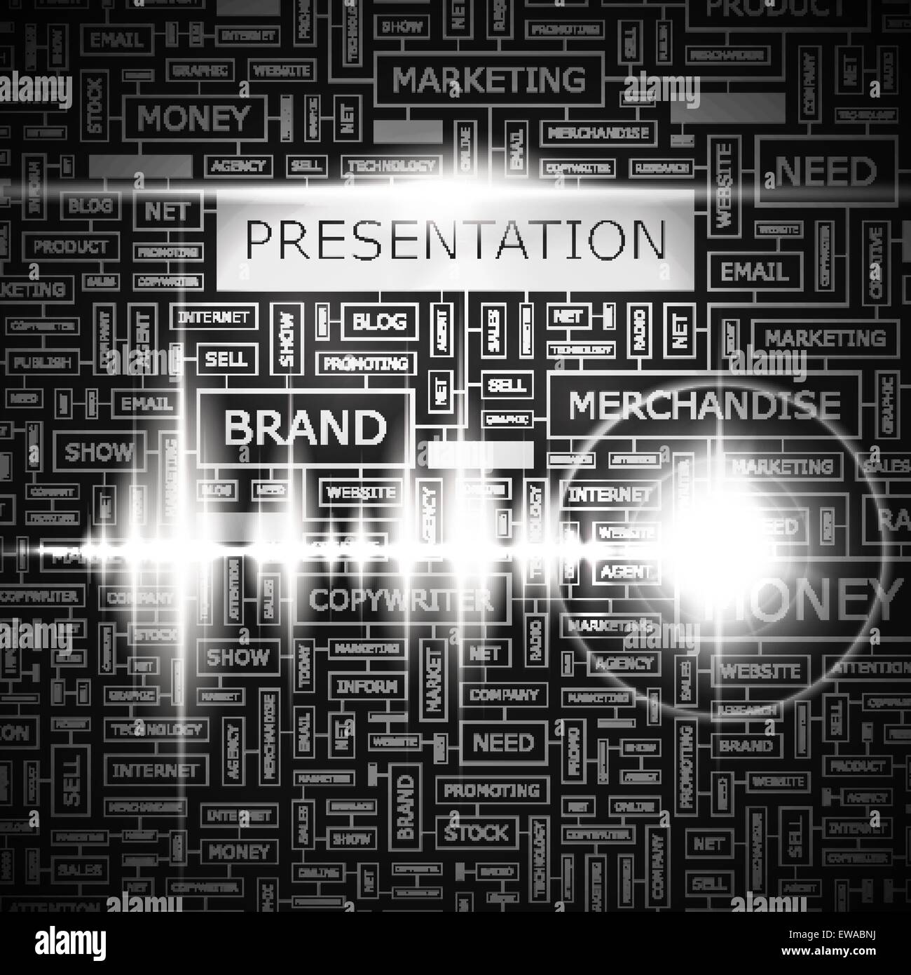 PRESENTATION. Word cloud illustration. Tag cloud concept collage Stock ...