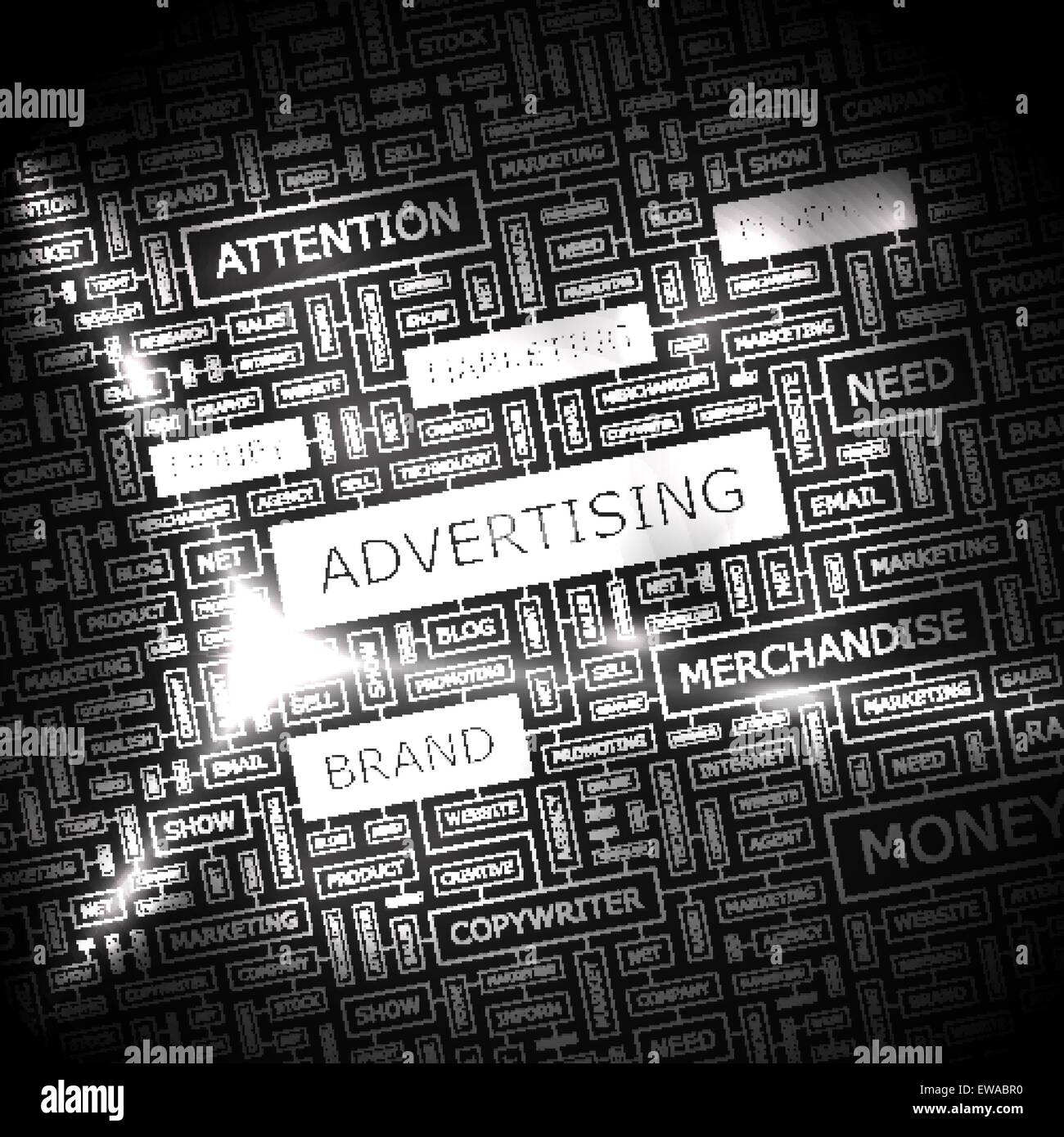 ADVERTISING. Word cloud concept illustration. Wordcloud collage Stock ...