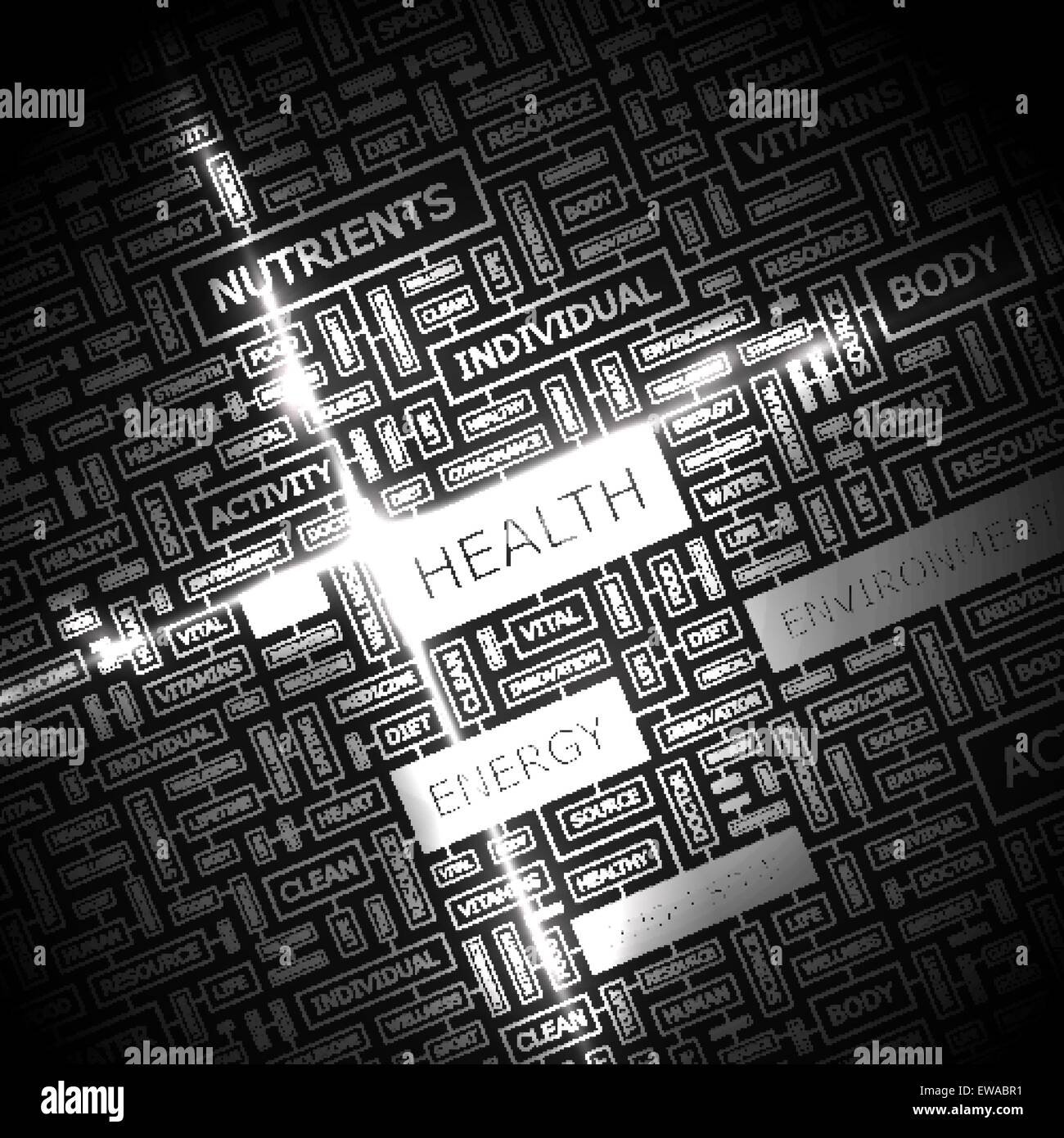 HEALTH. Word cloud illustration. Tag cloud concept collage Stock Vector ...