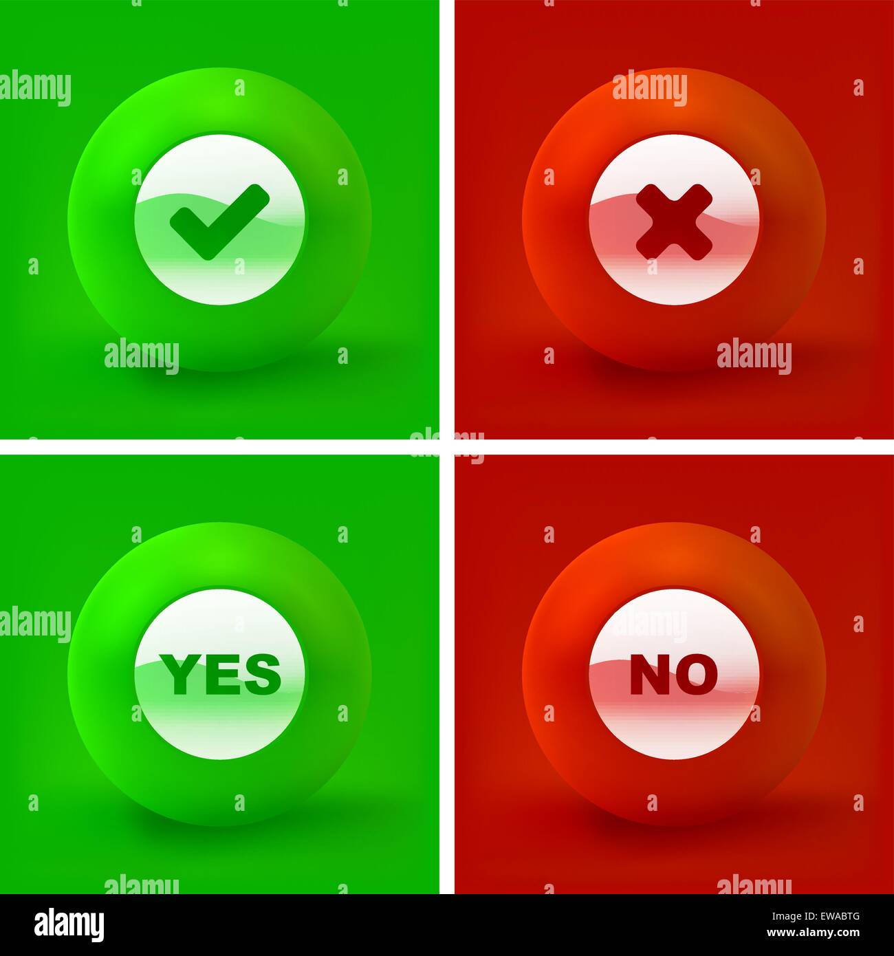 Yes and No icon set for design Stock Vector Image & Art - Alamy