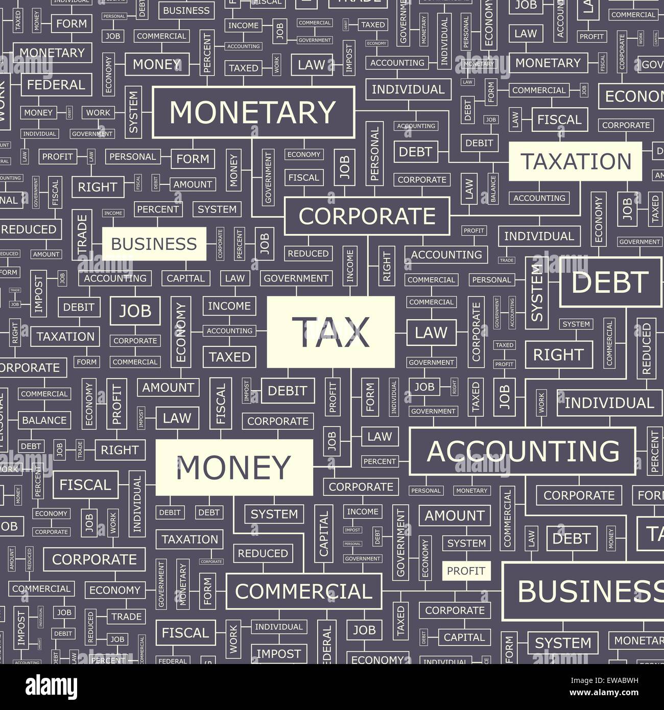 TAX. Word cloud illustration. Tag cloud concept collage Stock Vector ...