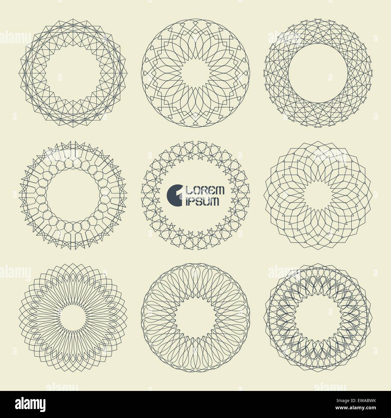 Guilloche vector elements Stock Vector Image & Art - Alamy