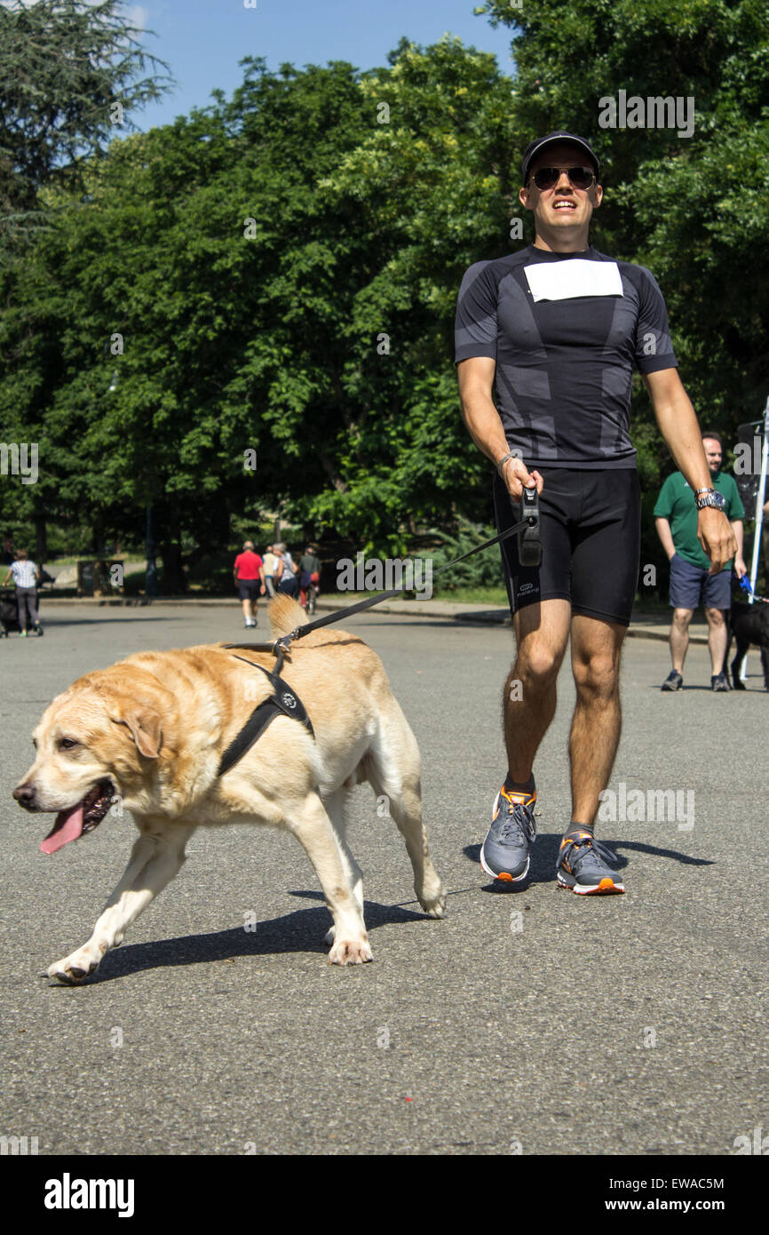 Man running with dog hi-res stock photography and images - Alamy