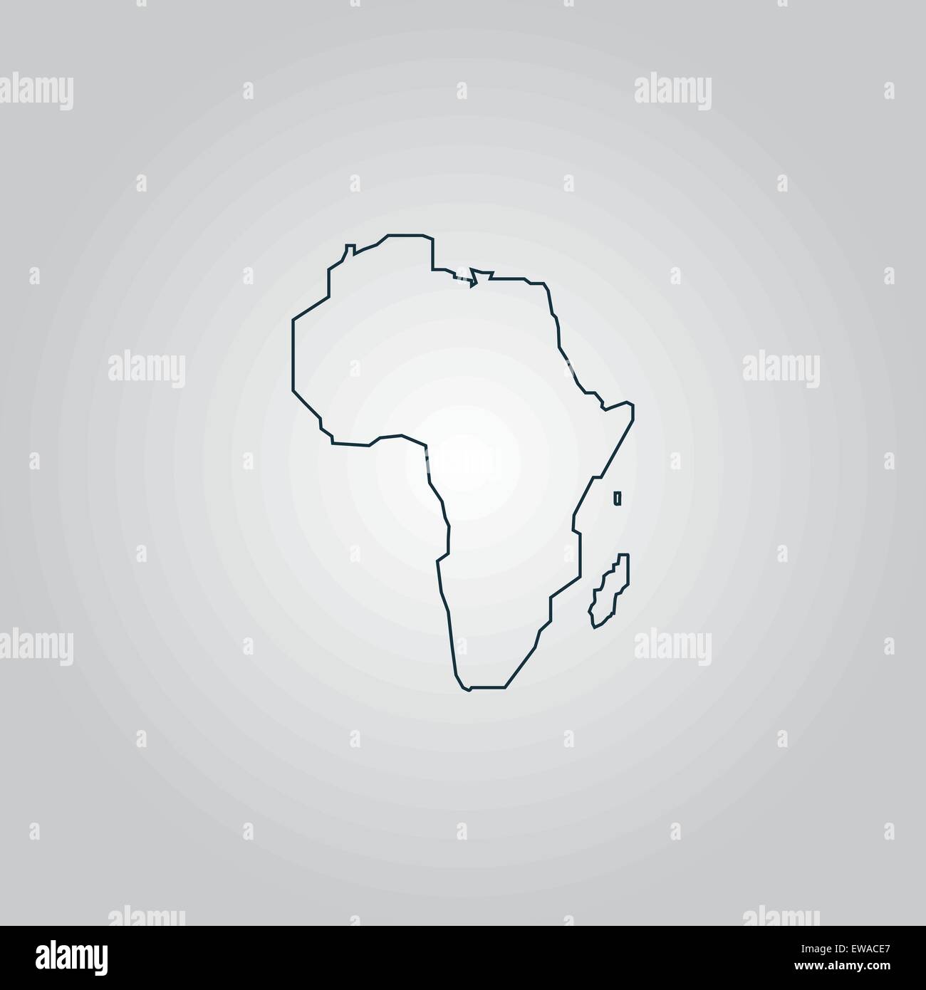 Simple map of africa hi-res stock photography and images - Alamy