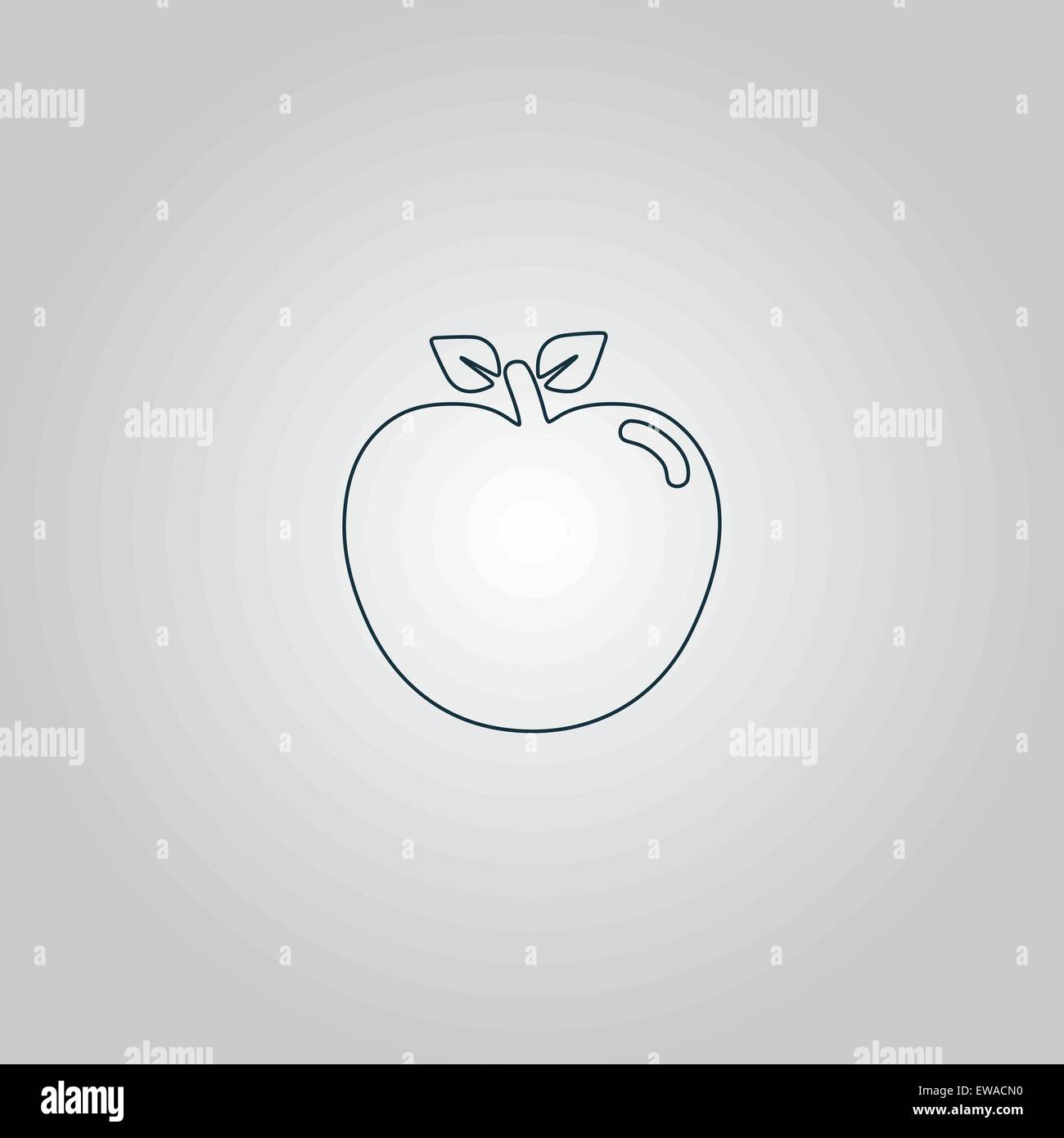 Apple silhouette black shadow Stock Vector Images - Alamy