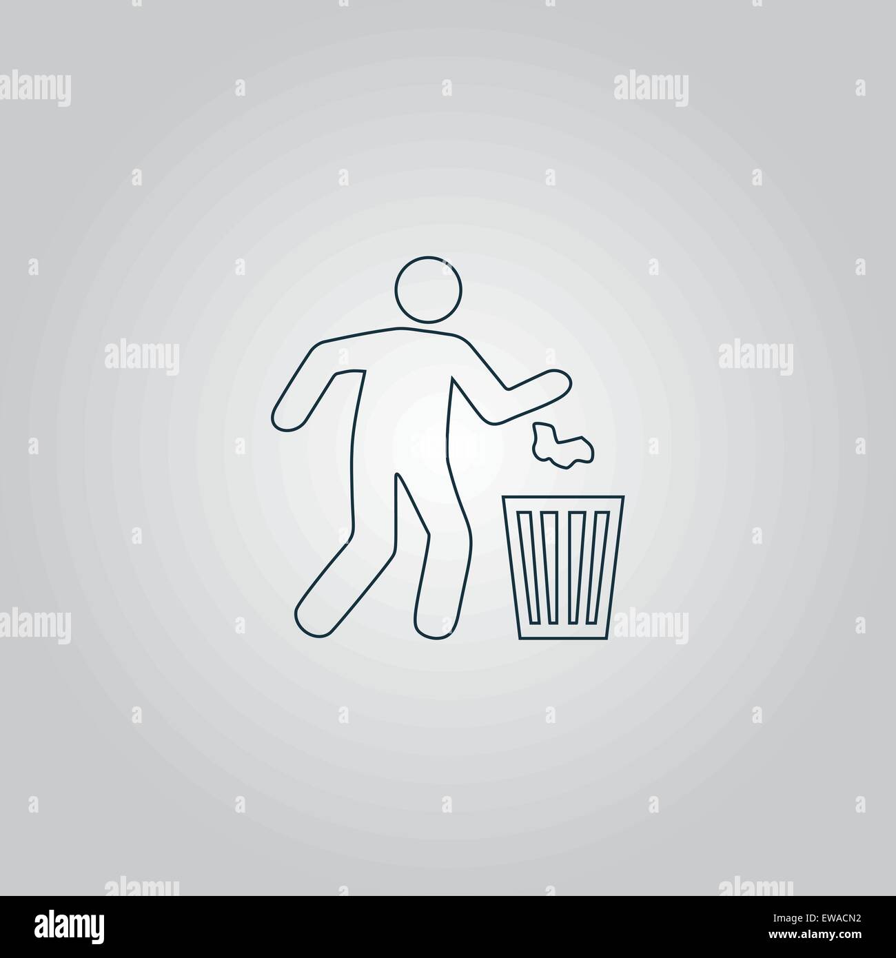 bin symbol on gray background Stock Vector Image & Art - Alamy