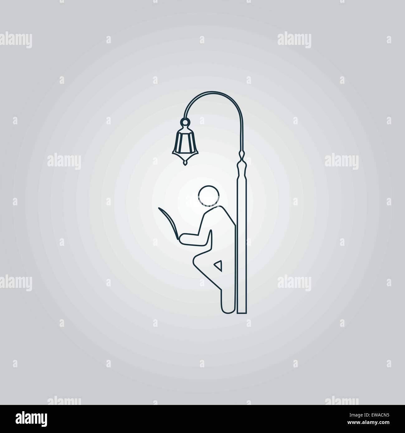 Leaning on lamp post Stock Vector Images - Alamy