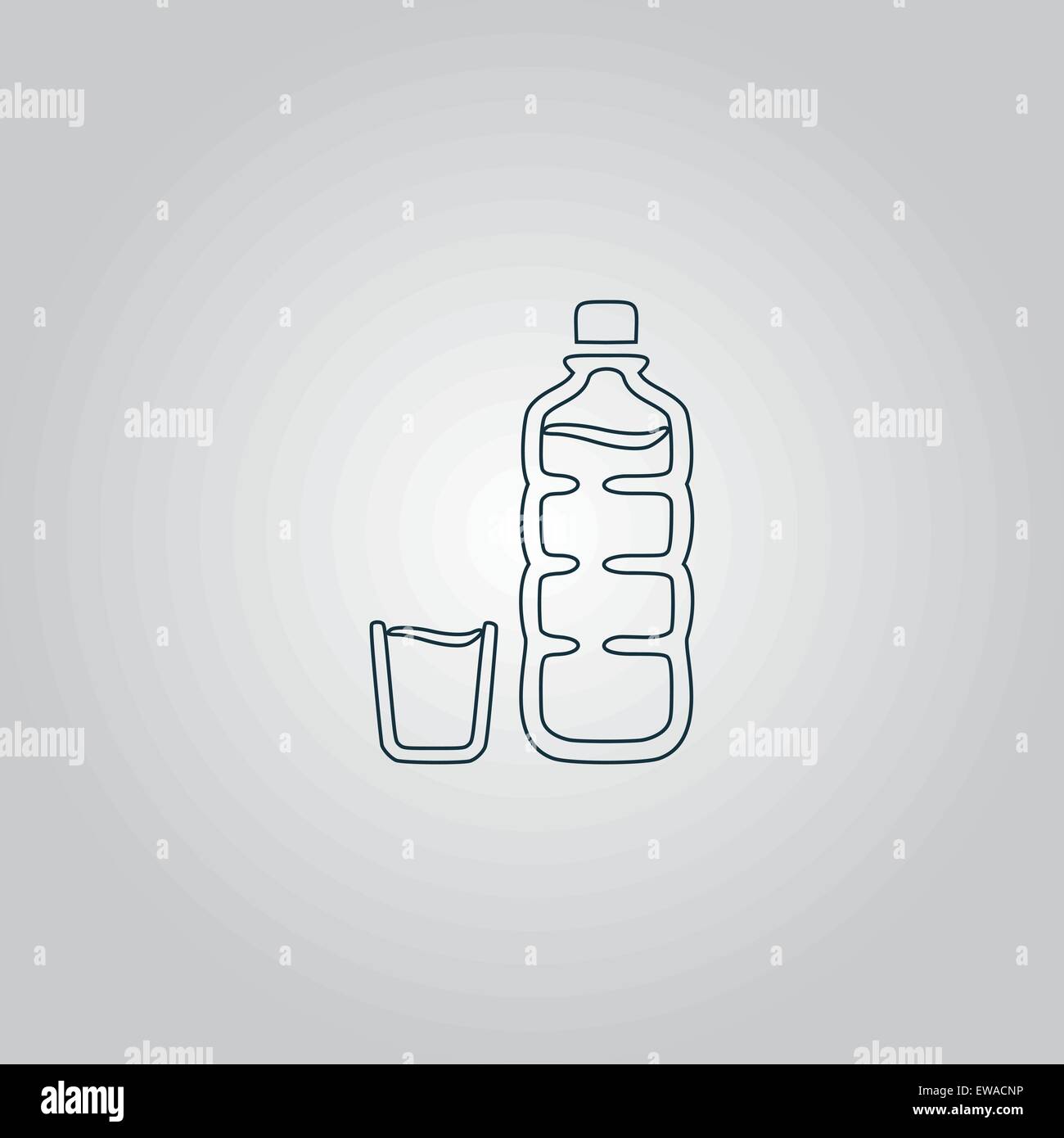 Plastic bottle and glass Stock Vector Image & Art - Alamy