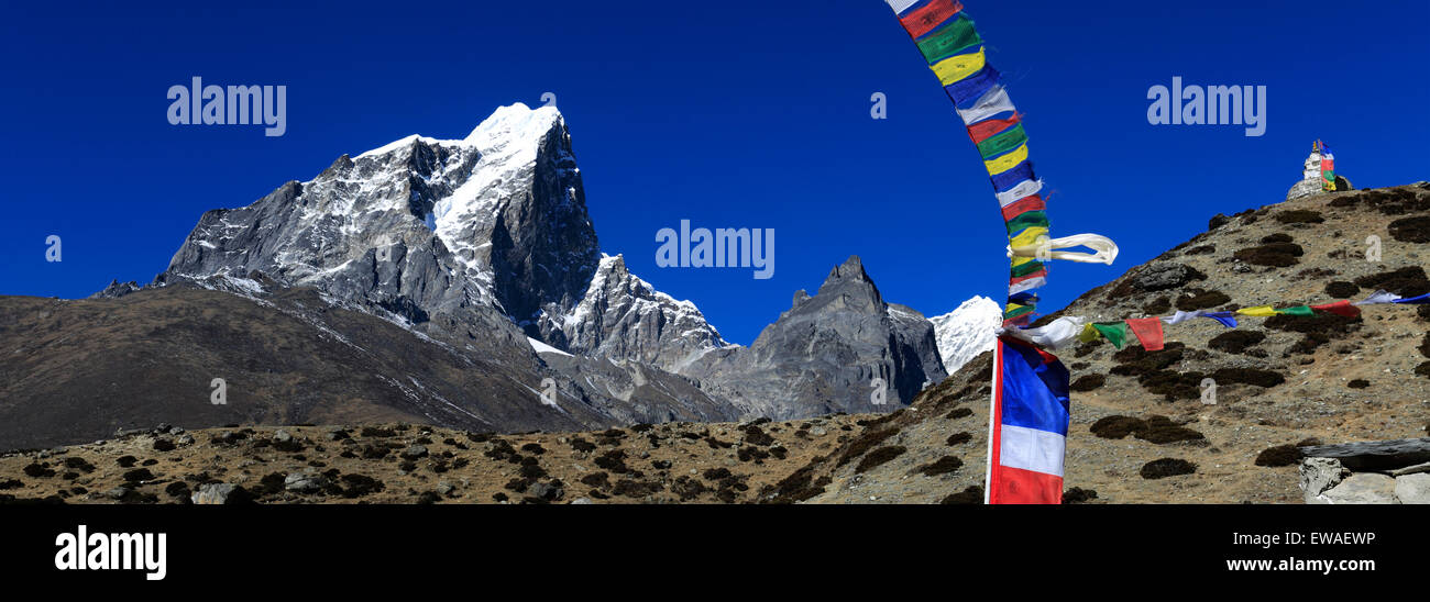 Summit of Tabouche mountain, Everest base camp trek, Sagarmatha ...