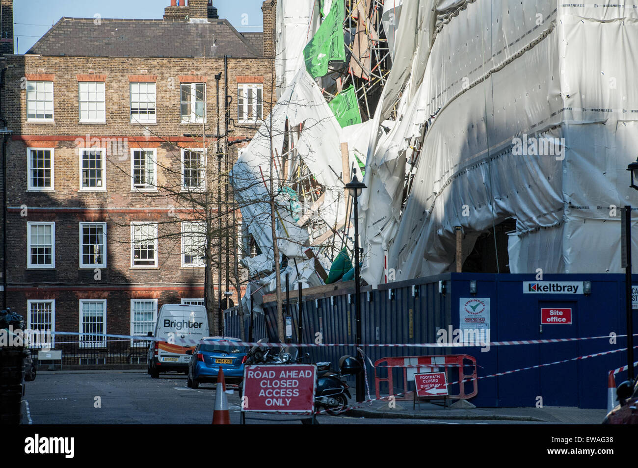 Building and scaffolding collapse at the London School of Economics in ...